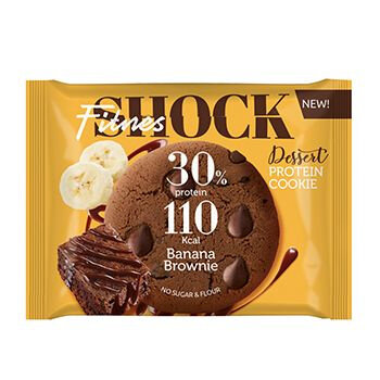 Печенье протеиновое "Банановый брауни". FitnesShock. 0,035кг.