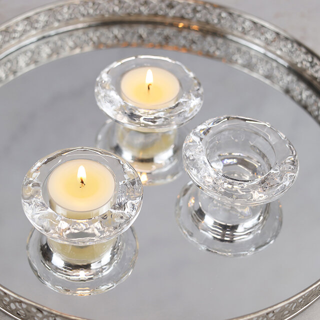 Стеклянный подсвечник для чайной свечи Felicity 7 см, 3 шт, Koopman, ACC681850