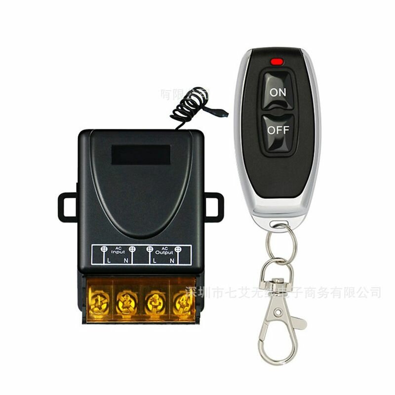 Реле радиоуправляемое с Один пультами 433 мгц дистанционного управления 220В 30А беспроводной выключатель для света, ворот, насосов, автополива, жалюзи, штор, тельфера