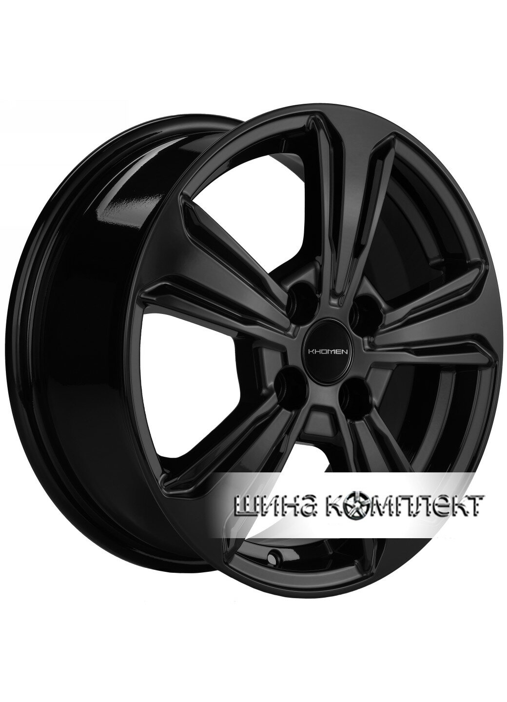 Колесный диск Khomen Wheels KHW1502 6x15 4x100 ET46 54,1 Black литой для автомобиля