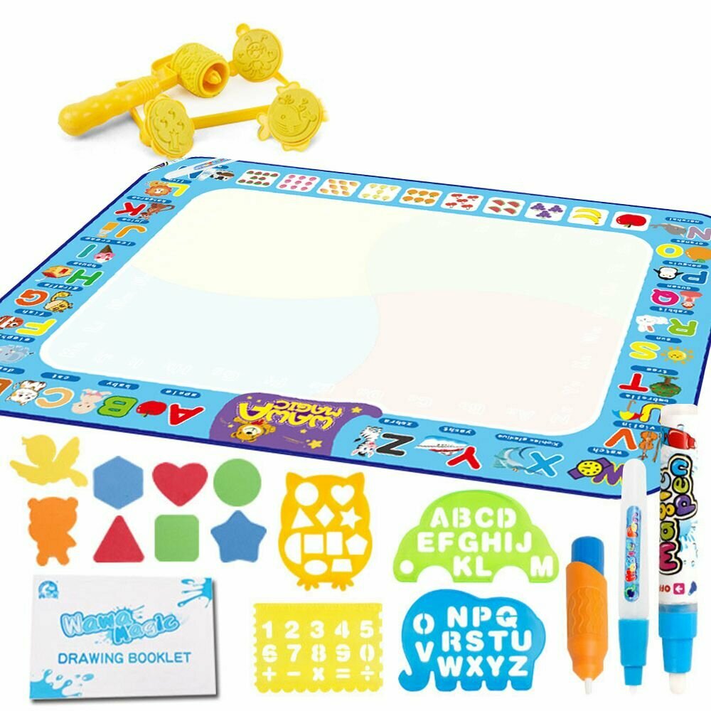 Коврик для рисования воды с аксессуарами, большой размер 100*75 см