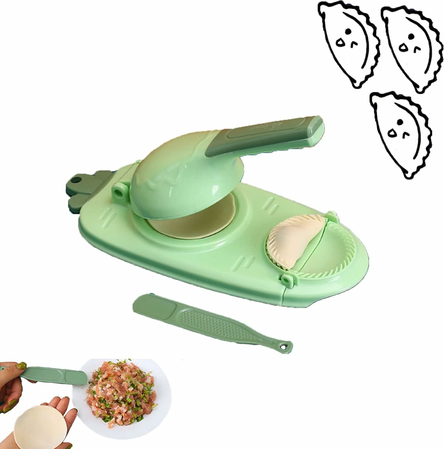 2 в 1 Прибор для приготовления пельменей, Кухонные формы для пельменей, Самодельный прибор для пельменей, Портативный инструмент для приготовления пельменей, Машина для изготовления и прессования теста для пельменей, Многофункциональные ручные формы для