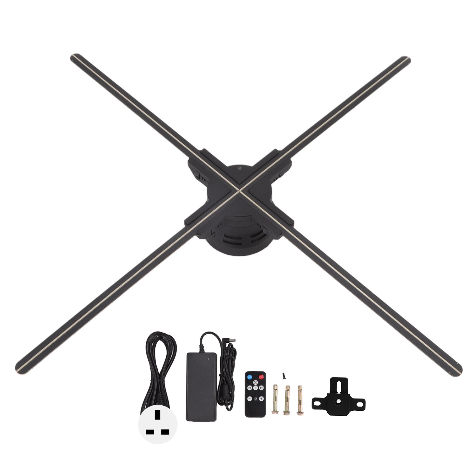 80 см 3D голографическая проекционная машина, 1600x928, для магазинов, UK Plug