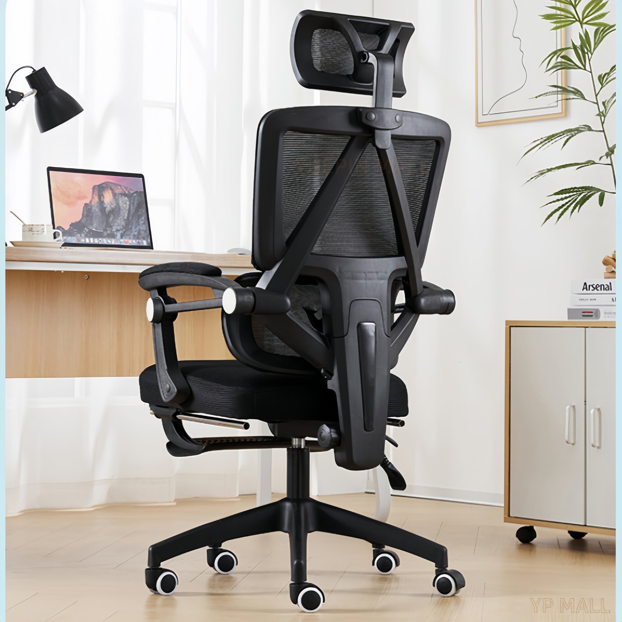 Офисное кресло, эргономичное кресло, 899 черное, механизм качания