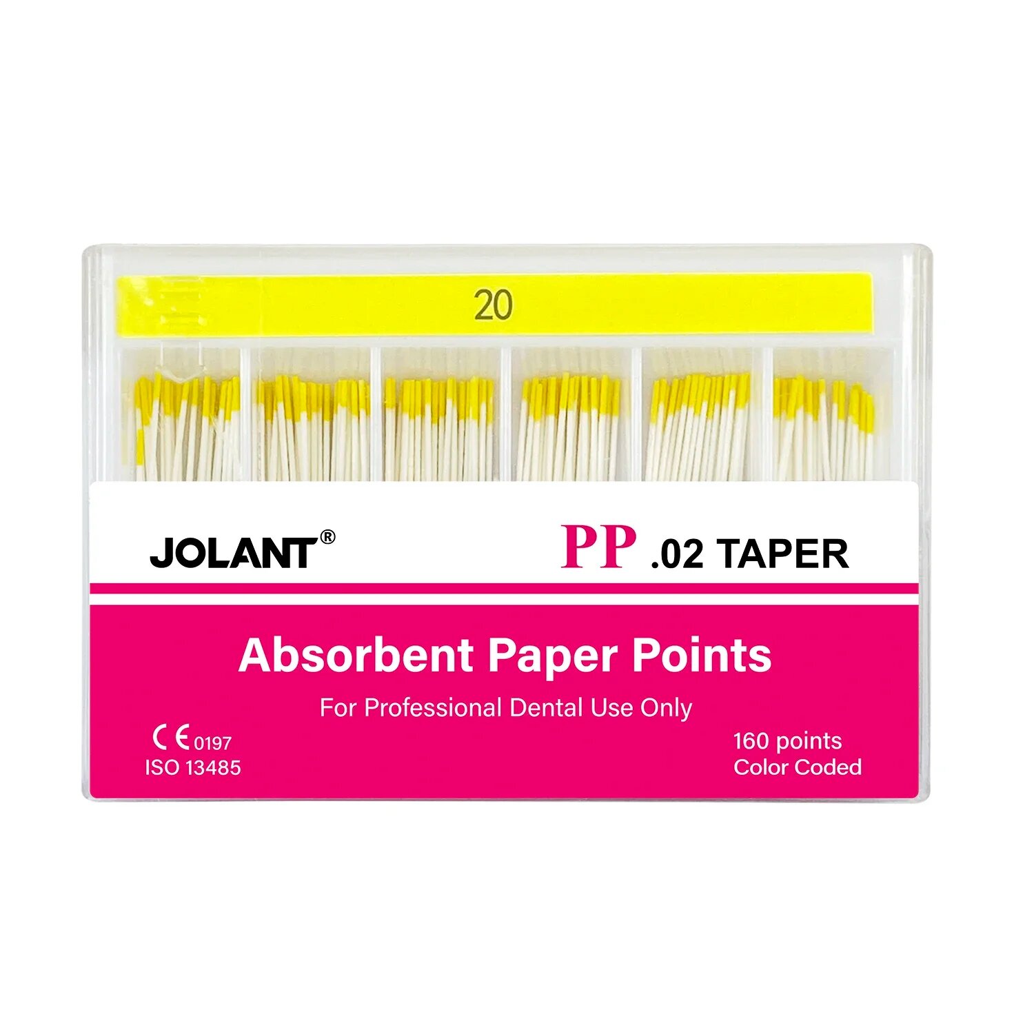 JOLANT Бумажные точки PP .02 Taper 20