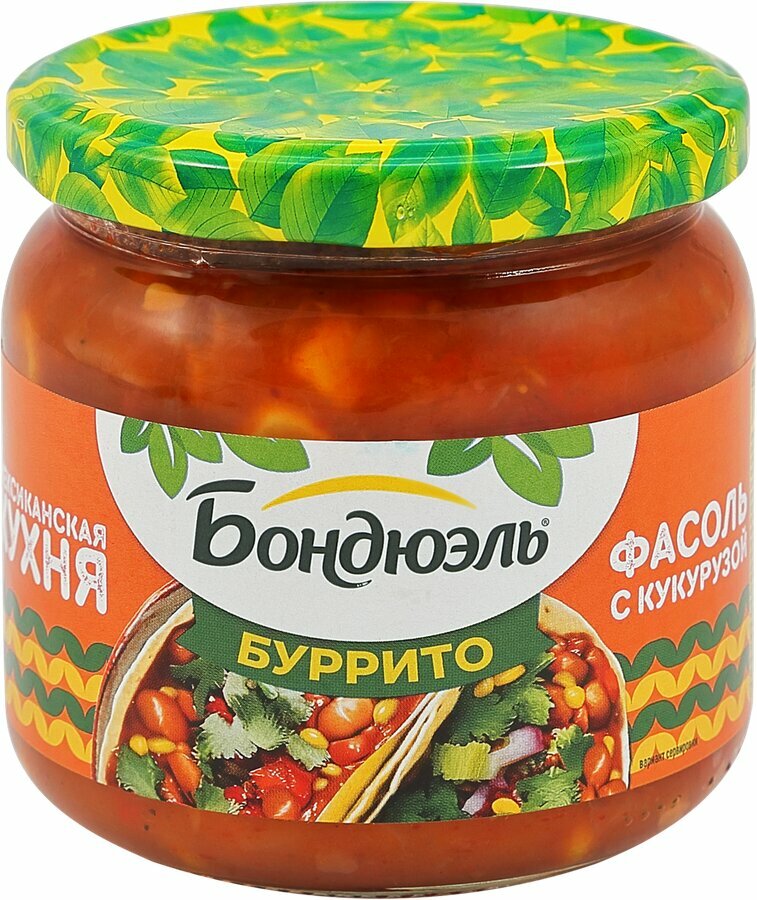 Bonduelle Красная фасоль по-мексикански с кукурузой в соусе Буррито, 350 мл x 3 упаковки