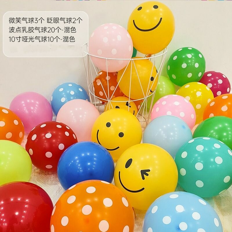 SG 12inch Утолщенные INS Прозрачные Цветные Шарики в Горошек для Детского Дня Рождения Украшение Латексные Шарики