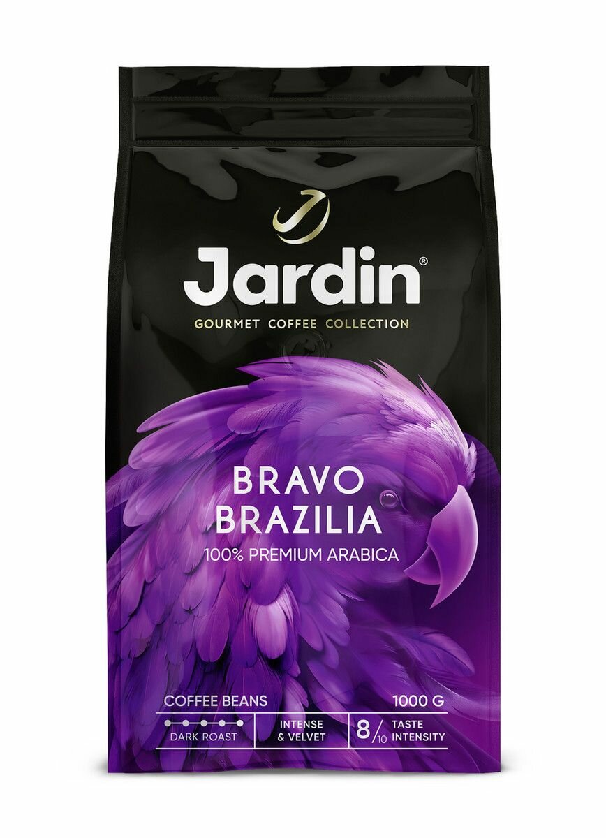 Jardin Кофе Bravo Бразилия в зернах, 1 кг