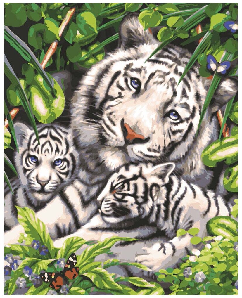 "Grafitec" серия 11.000 60 см х 50 см 11.881 Белый тигр и детеныши
