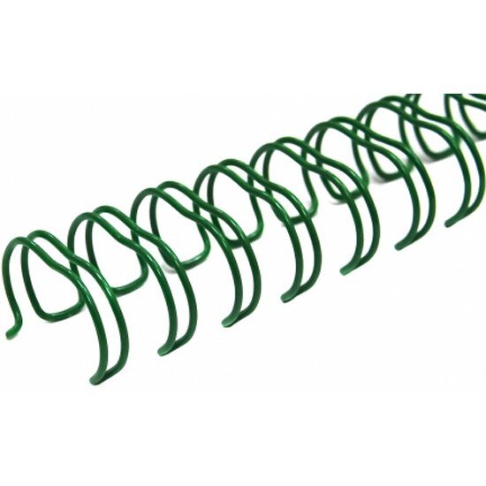 Пружины металлические для переплета Реалист А4,11.1мм(7/16"), зеленые,3:1, 1/100, QP, 34 петли, до 85 лст