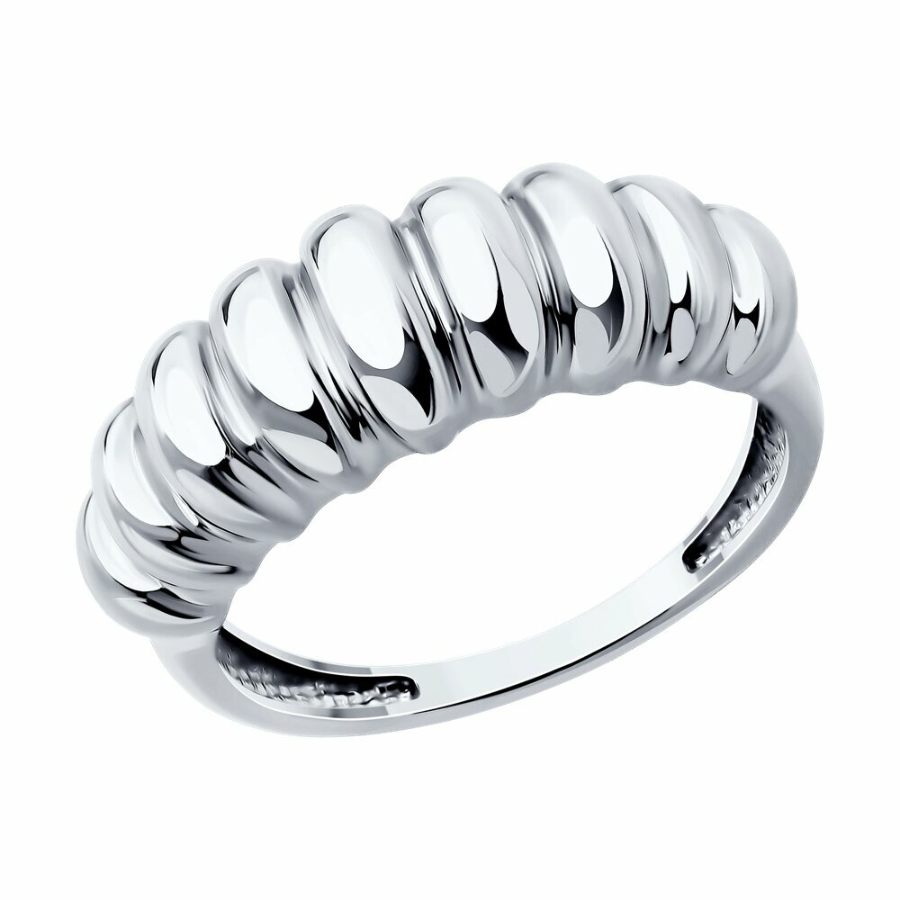 Кольцо помолвочное, серебро, 925 проба, родирование