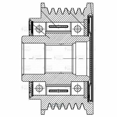 Шкив с обгонной муфтой генер. для а/м SsangYong Actyon (12-)/Korando (10-) 2.0XD Стартвольт SGP1751