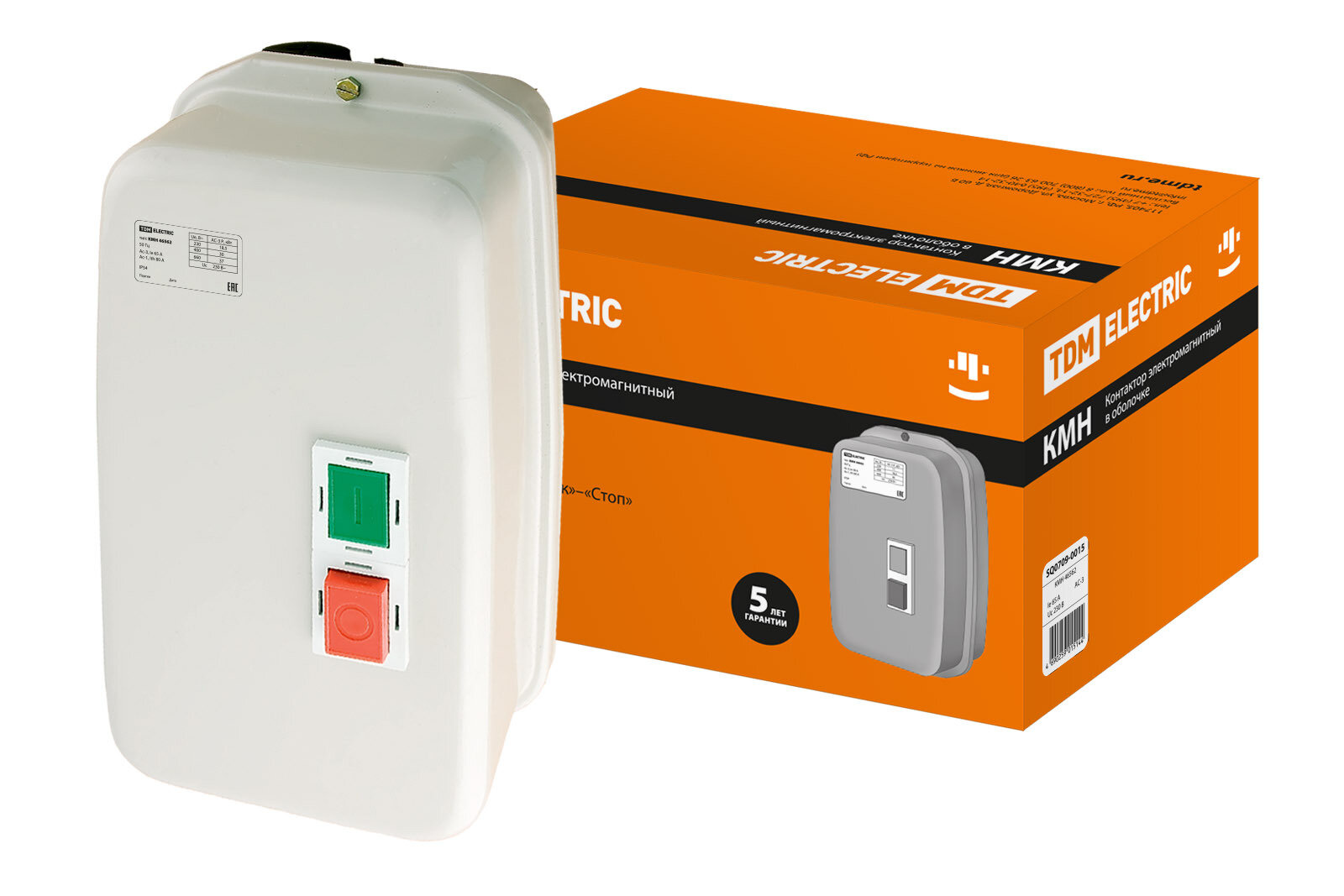 Контактор КМН46562 65А в оболочке Ue 220В/АС3 IP54 TDM 0709-0015