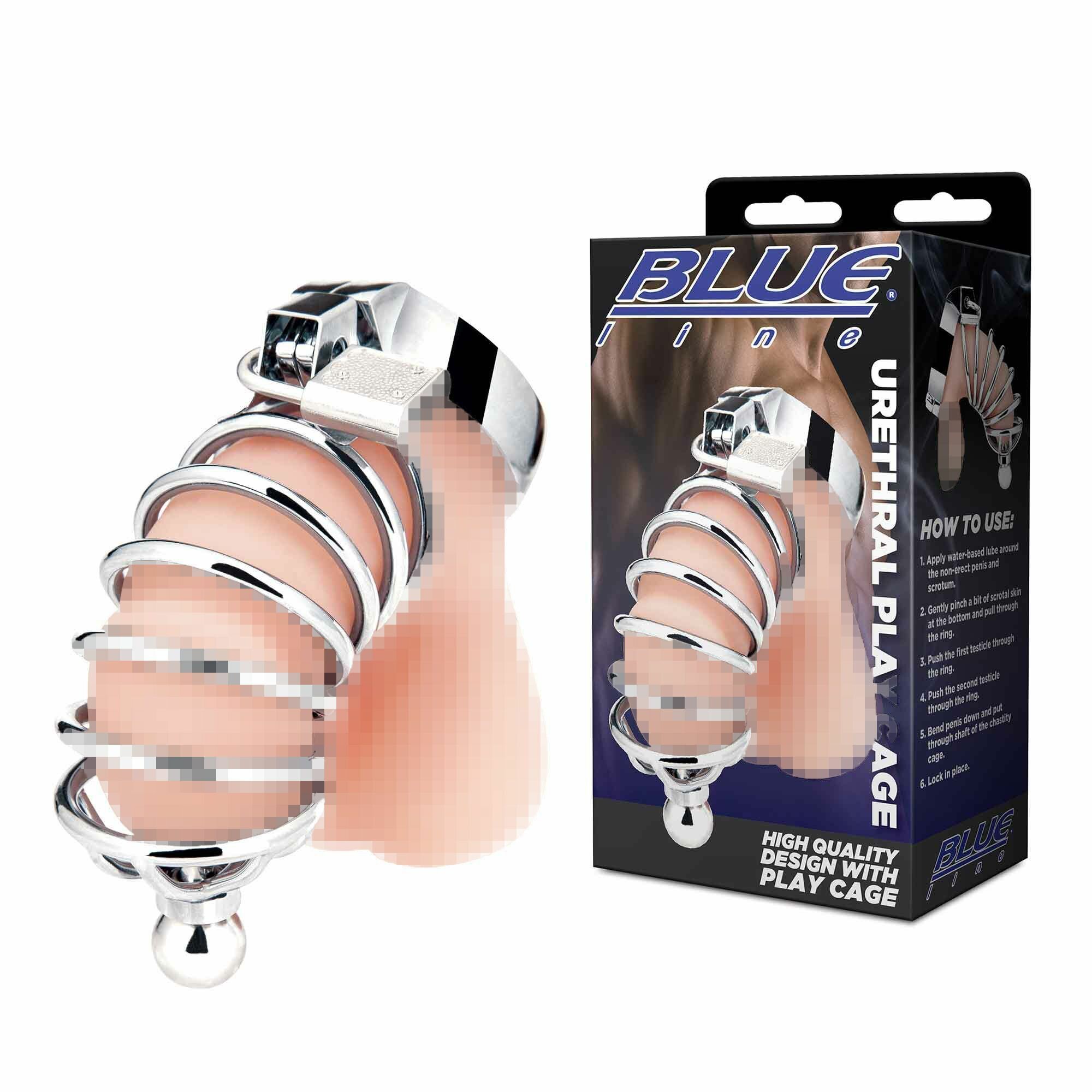 Blue Line Металлическая клетка Urethral Play Cage (BLM5016), серебристый