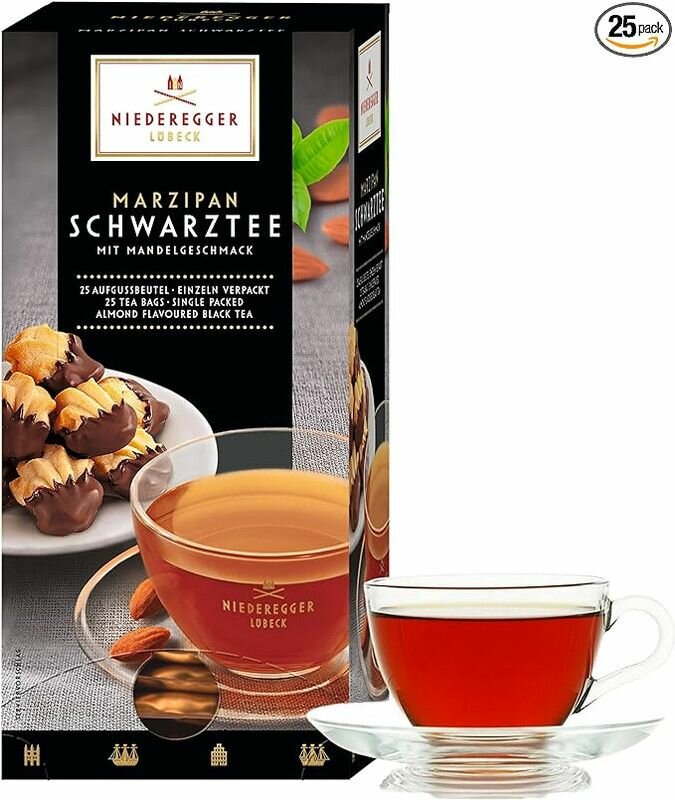 Марципановый черный чай Niederegger в пакетиках (3 х 25п )