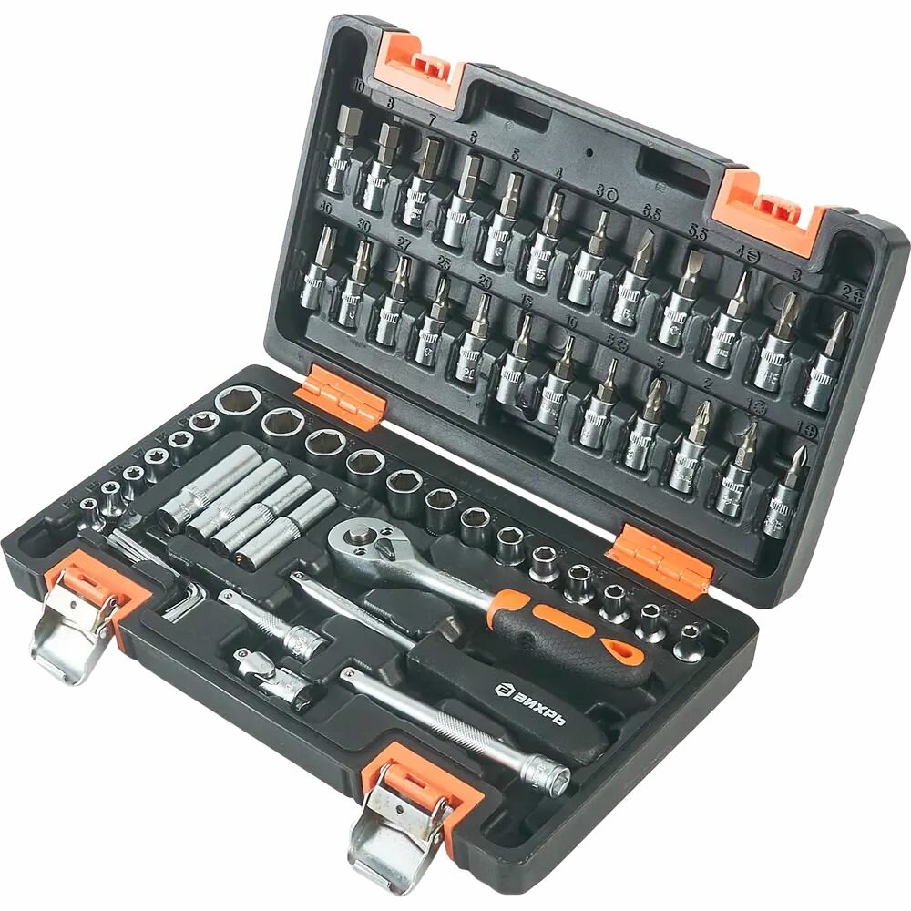 Набор инструментов ручных Вихрь 73/6/7/2, 57 предметов