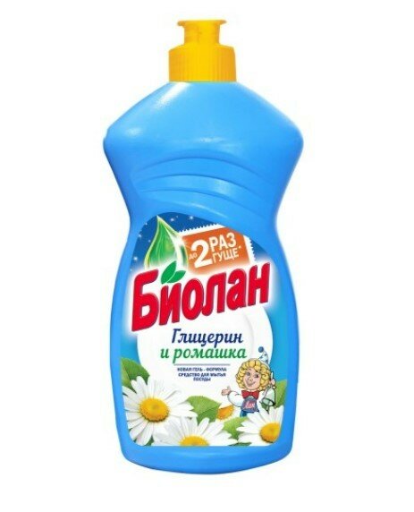 Набор из 3 штук Средство для мытья посуды Биолан Глицерин и ромашка 450мл