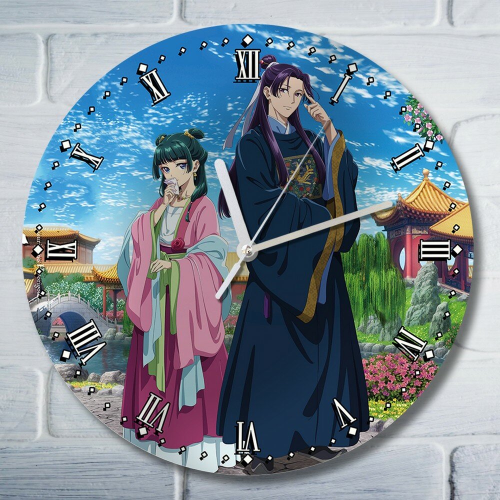 Настенные часы УФ "Аниме Монолог фармацевта (Мао Мао, Император, Цветы ) - 9060"