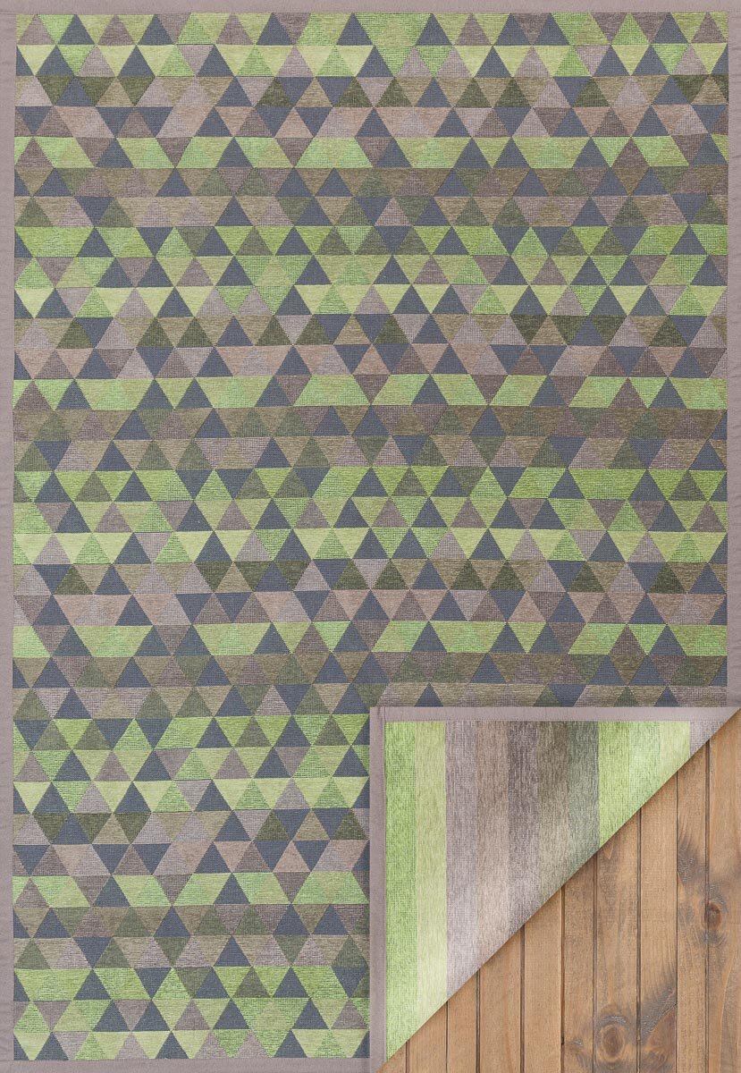 Ковер безворсовый хлопковый 200*300 см Smart Weave Luke-Green