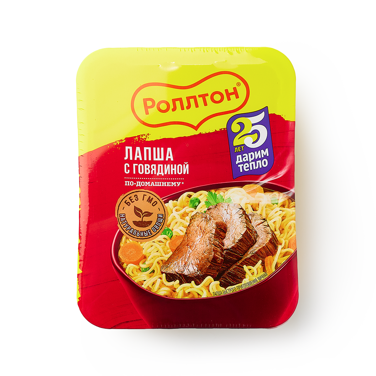 Лапша Роллтон "По-домашнему", говядина, овощи, в контейнере, 90г