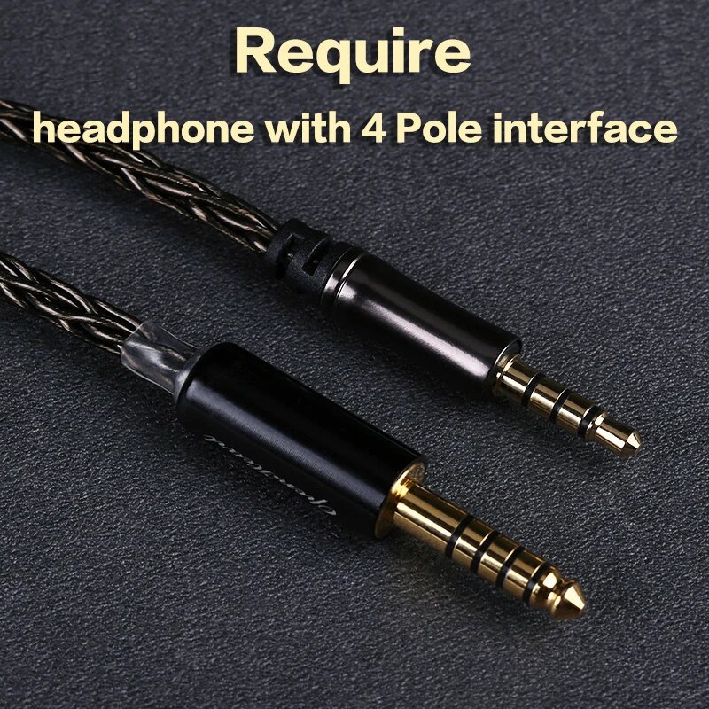 OPENHEART Кабель для наушников Titan 8 3.0m, 4.4 5P to 3.5 4P