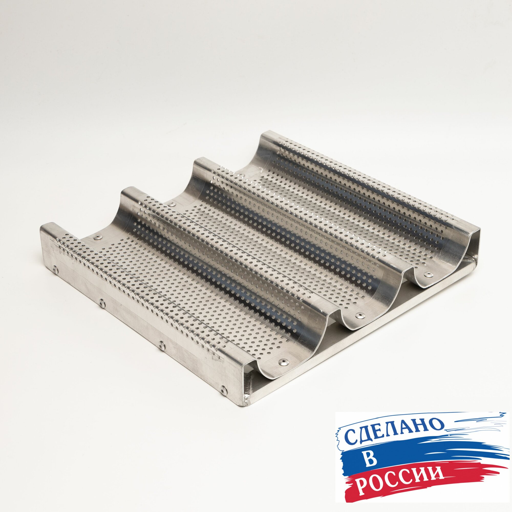 Форма для выпечки багетов 3-х секционная 26х27.5 см (Россия)