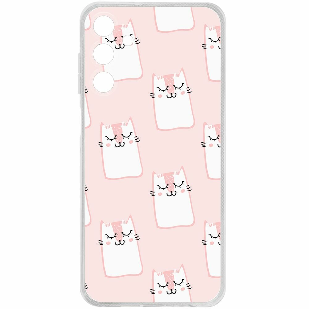 Чехол-накладка Krutoff Clear Case Котики паттерн для Samsung Galaxy A15 4G (A155)