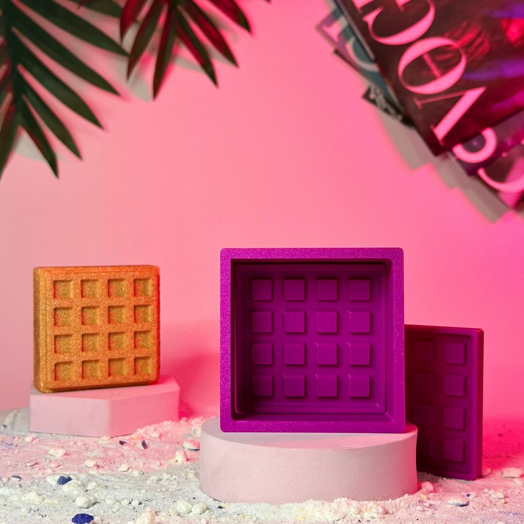 3D форма для бомбочек Бельгийская вафля 7 см