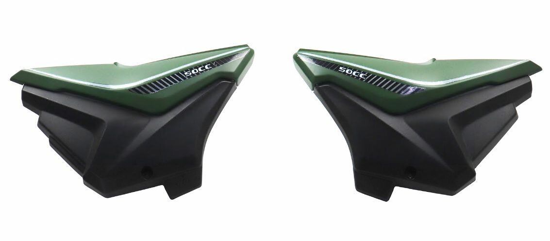 Облицовка боковая (крышка бардачка) Alpha ANDES зеленая матовая (пара)