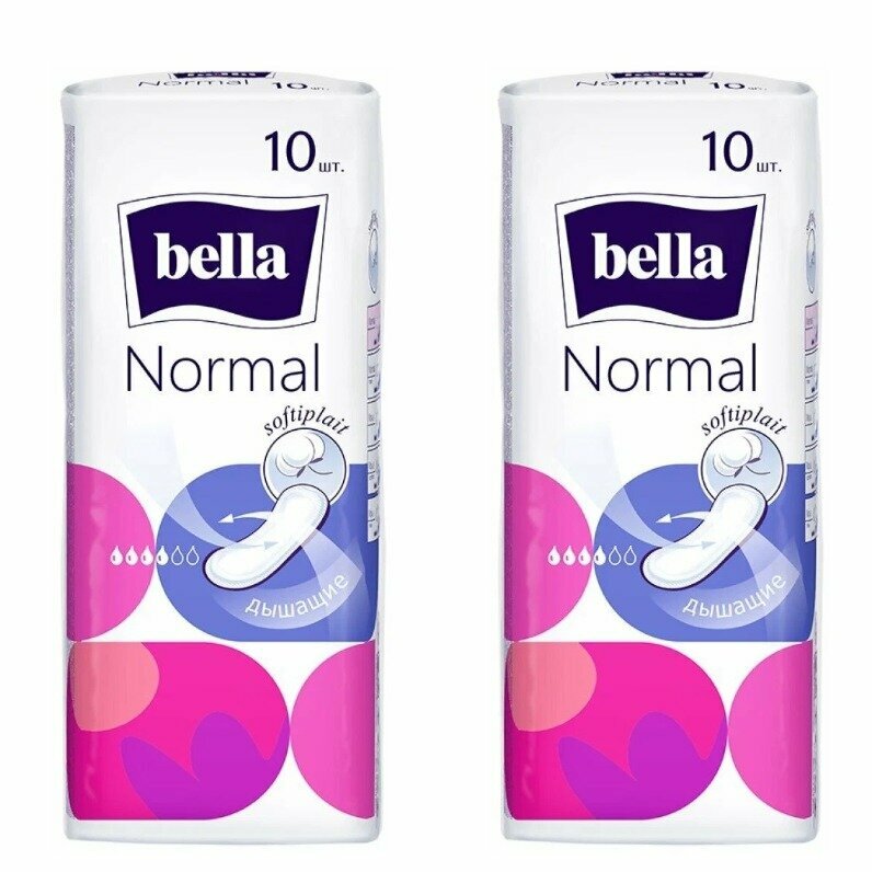 Прокладки Bella Normal softiplait 10 шт, 2 уп