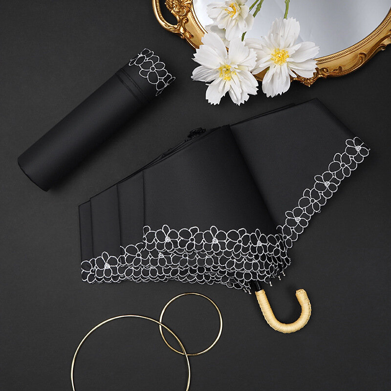 Зонт, ротанговый, виниловый, 28 см, защита от ультрафиолета