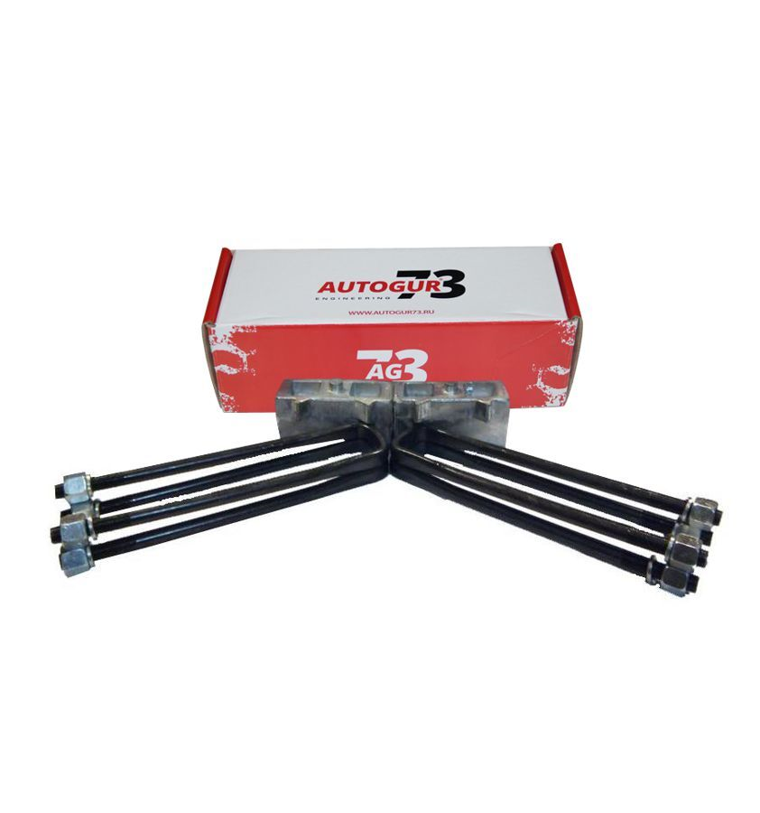 Лифт-комплект рессора-мост 60 мм УАЗ-452 Буханка (на 1 мост) алюминий