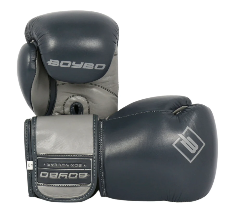 Перчатки боксерские BoyBo Exist BBG300 кожа, металлик (14oz)