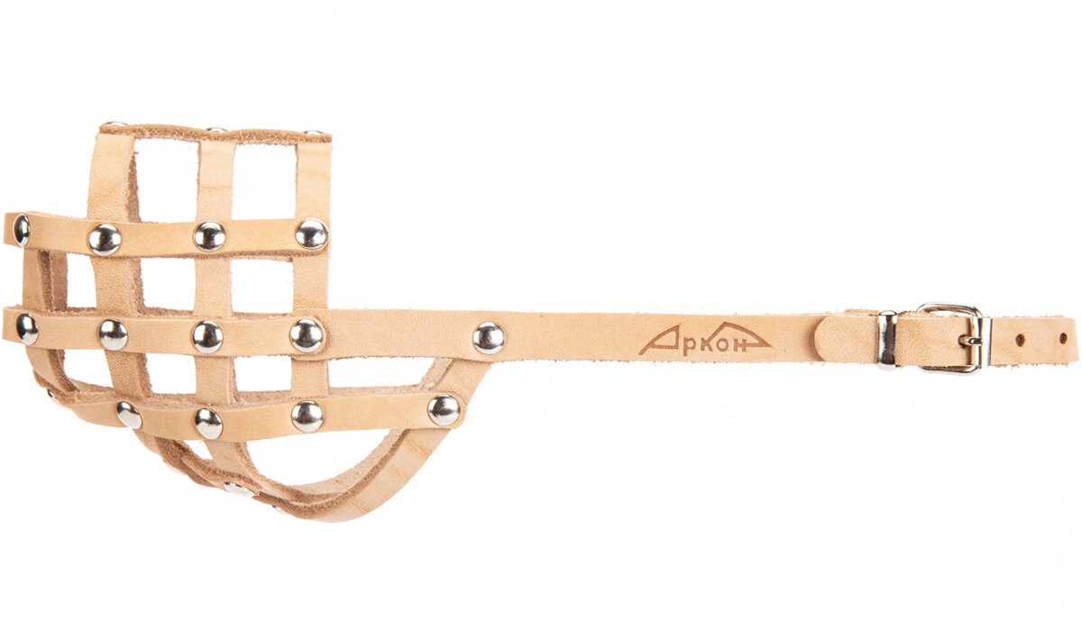 Намордник для собак кожаный натуральный 28 х 12 см Аркон н28м NEW 1 шт