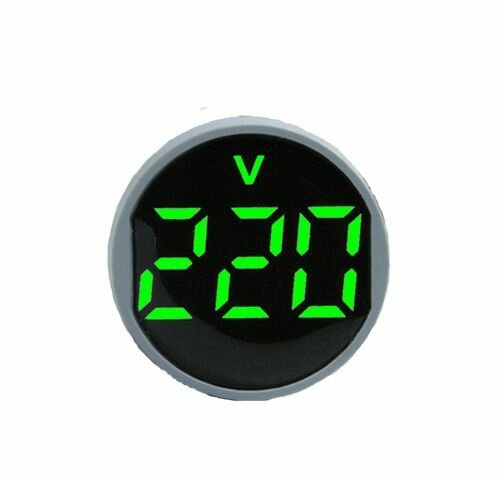 Мини-вольтметр Saroglidi Electric ADV-22DV(G), круглый, цифровой