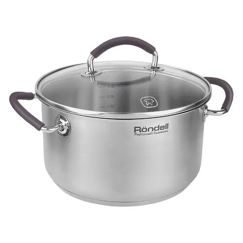 Кастрюля 3.1л Rondell Akzent RDS-1388, нержавеющая сталь, с крышкой