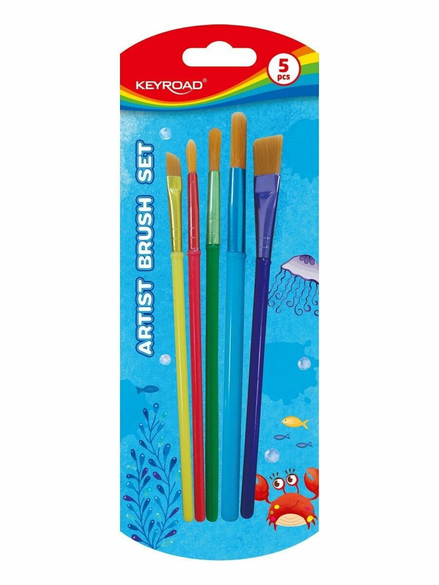 Набор художественных кисточек для рисования 5 шт.