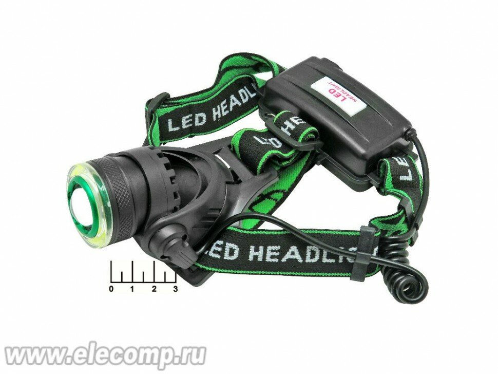 Фонарь налобный 2*18650 1+1 светодиод COB аккумуляторный HT-560 4 режима zoom