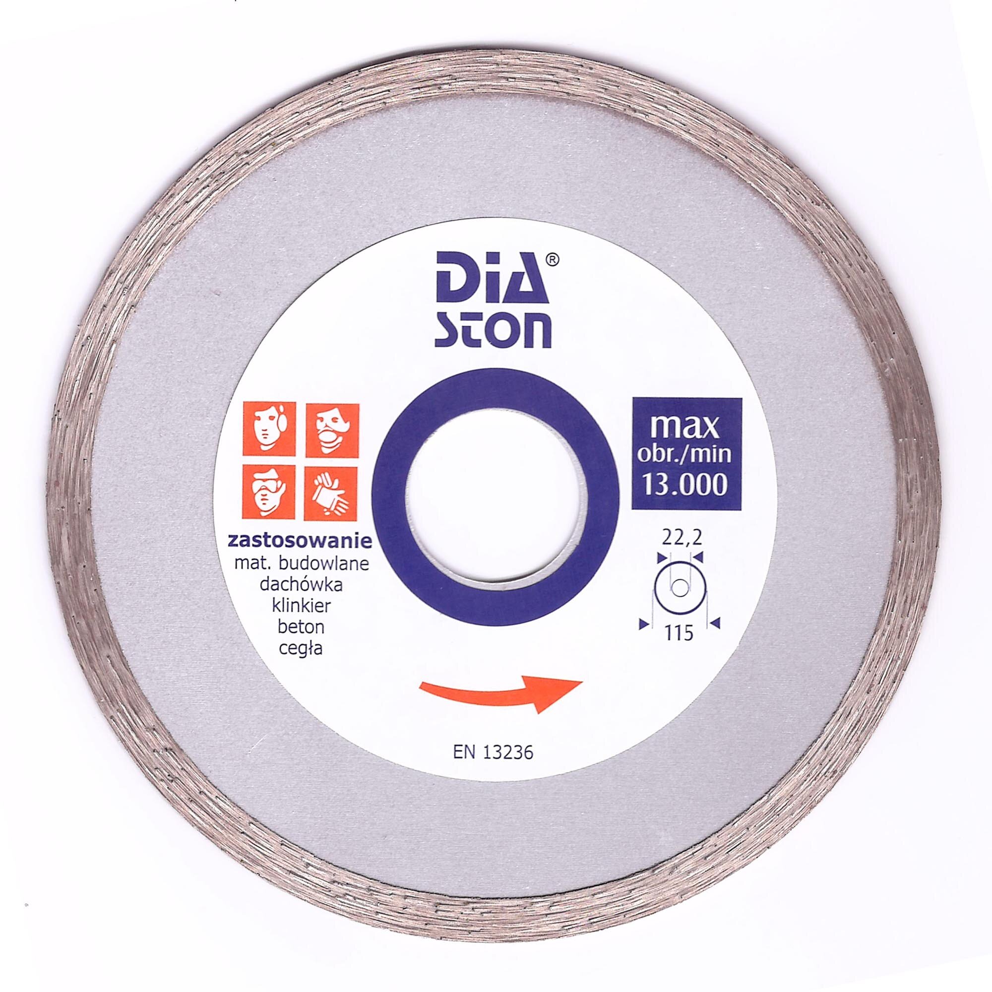 Диск алмазный сплошной DIASTON 115х22,2мм по кафелю