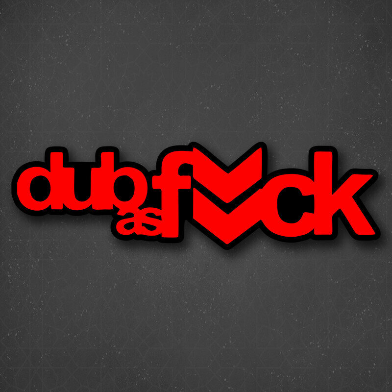 Наклейка виниловая на авто "Надпись - dub as" 24x7 см