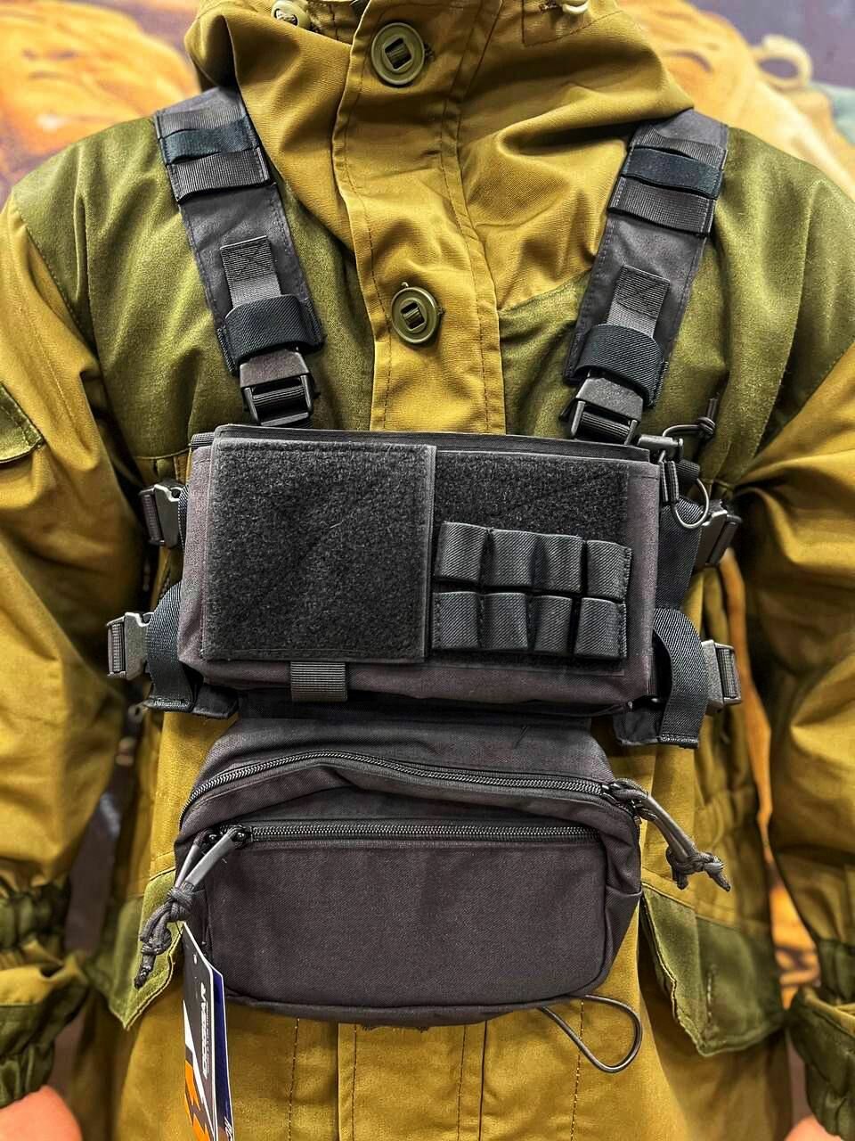 Модульная разгрузочная система с подсумками и лямками черный