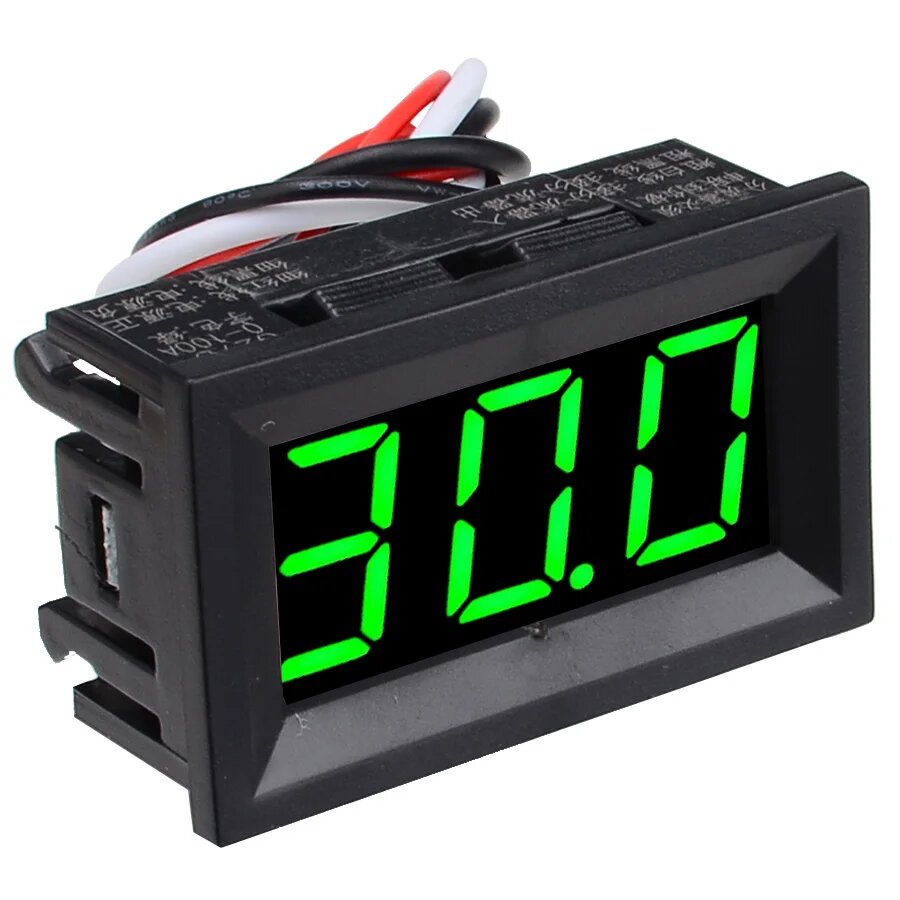 Цифровой амперметр PASTOP 0-10/50/100А DC0-50A, Green Display