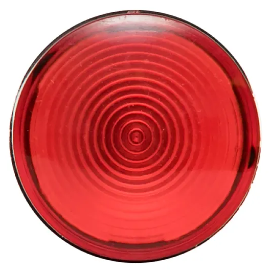 Лампа сигнальная индикаторная EKF / ЕКФ PROxima AD16-22HS светодиодная, с круглой линзой, красное свечение, длина 50мм, диаметр отверстия 22мм, 230В, IP65 / индикатор