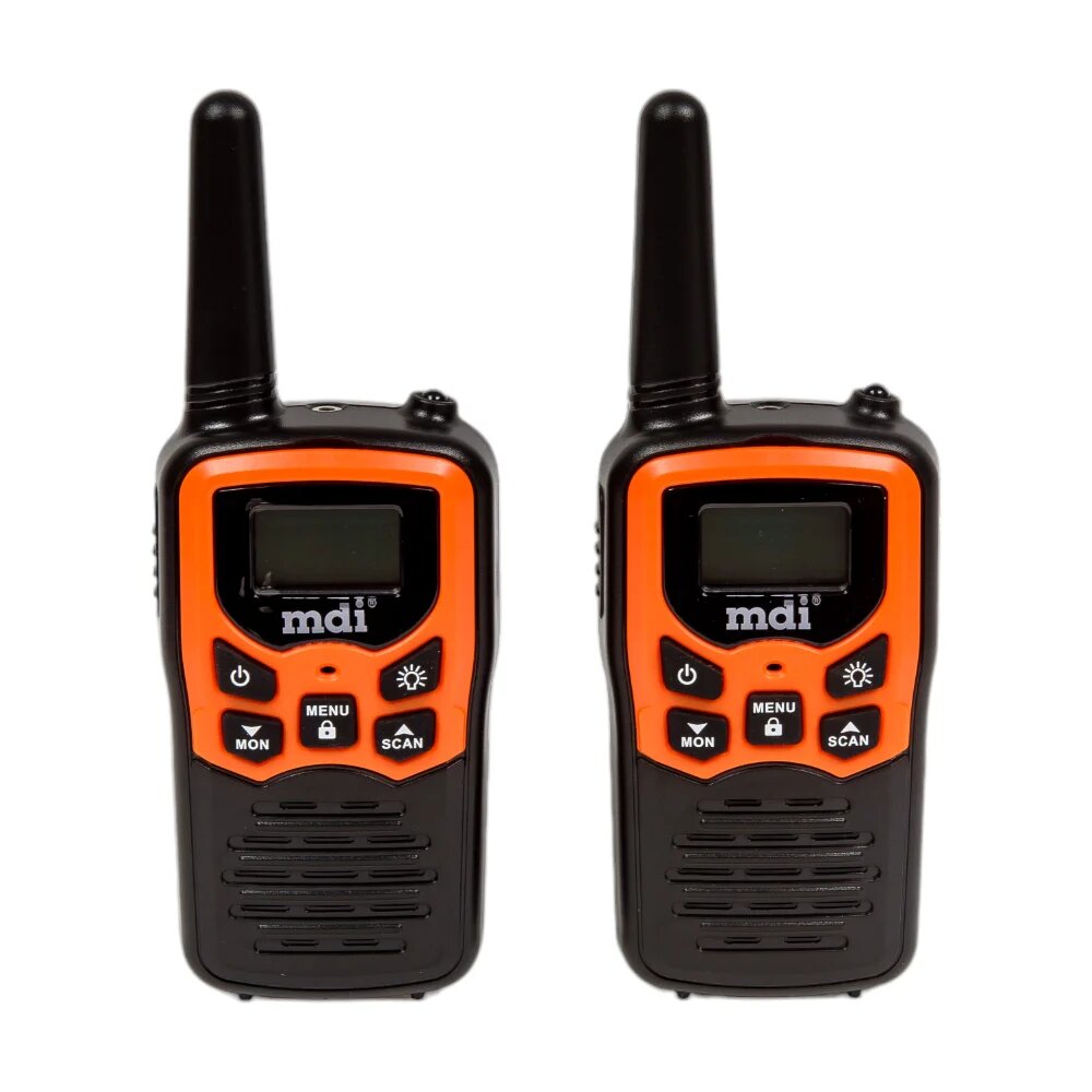 Комплект радиостанций Mdi MINI orange портативные PMR‑радиостанции с подсветкой дисплея автоматическим шумоподавлением