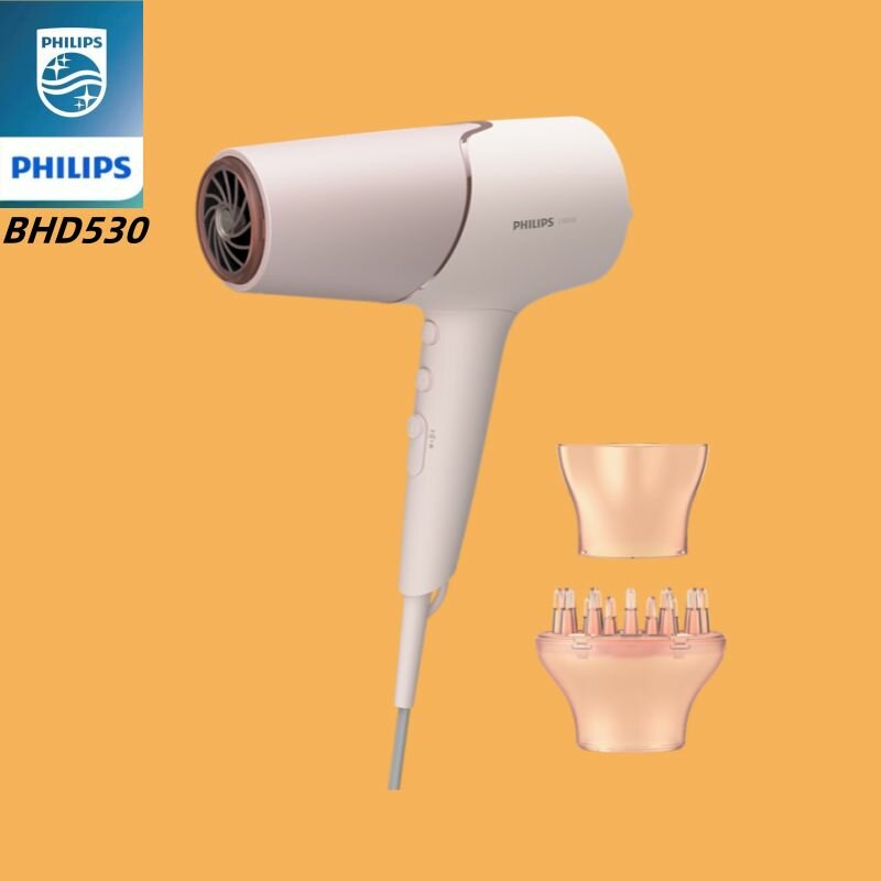 Фен Philips BHD530 - Интеллектуальная система нагрева воздуха, быстрая сушка, 4-кратная ионная защита волос