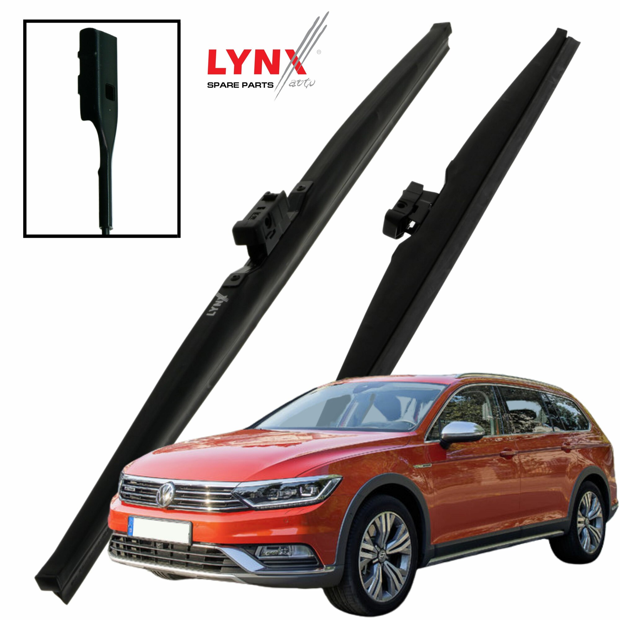 Дворники VW Volkswagen Passat (8) B8 / Фольксваген Пассат универсал 2014 2015 2016 2017 2018 2019 Щетки стеклоочистителя зимние LYNXauto 650мм-480мм к-т 2шт.
