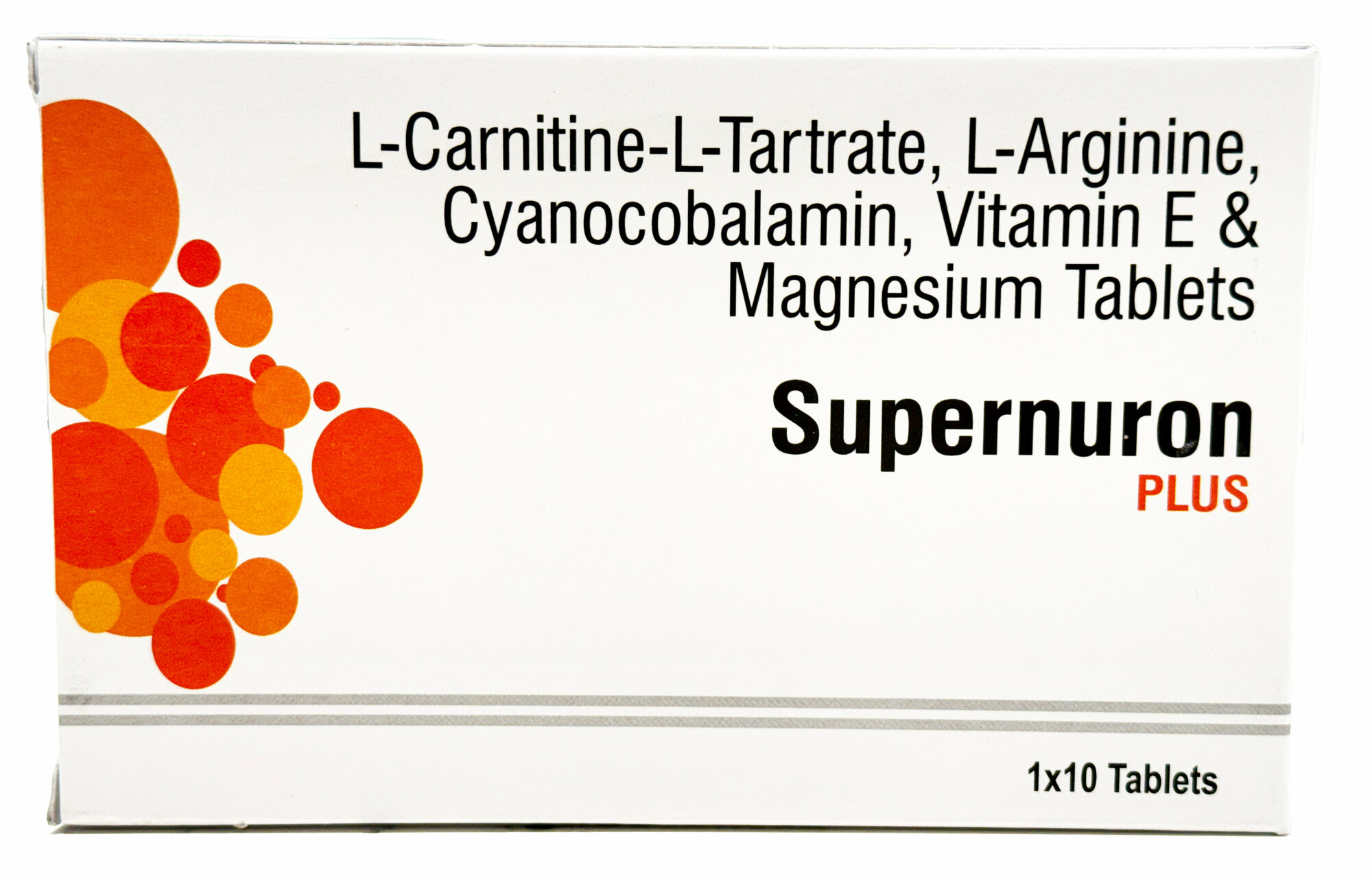 Витаминный комплекс Витамин E + витамин B12 + Магний + L-карнитин L- Тартрат + L-аргинин, Цианокобаламин, Магний 10 шт.