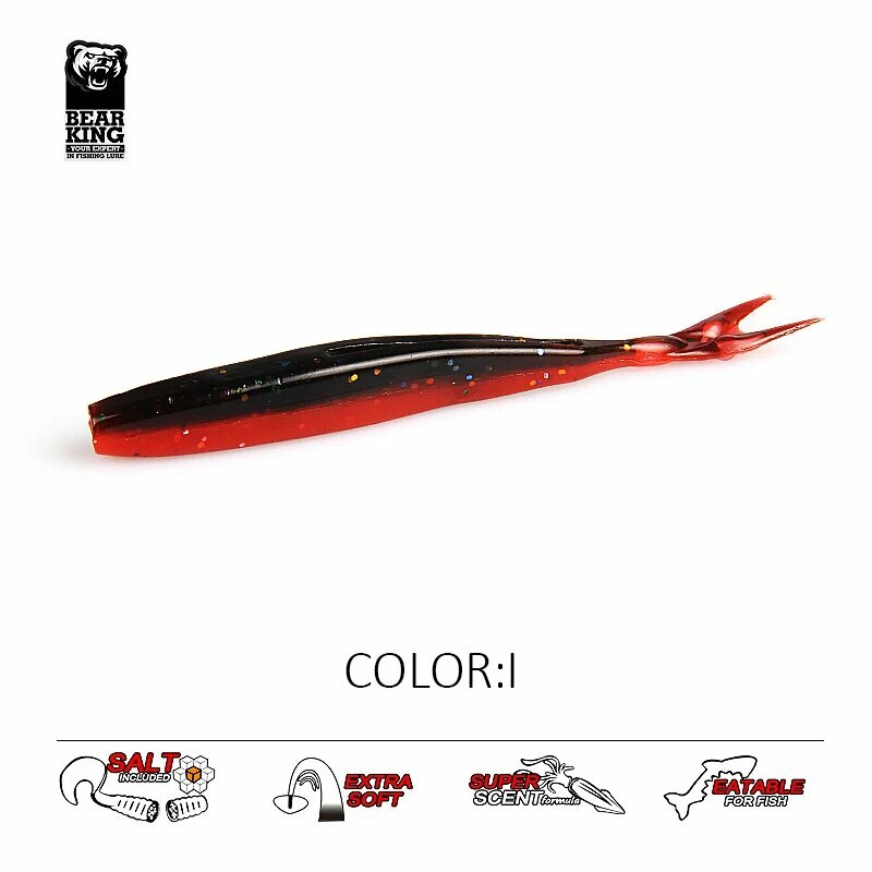 BEARKING джеркбейты для щуки и окуня 15 шт. Красный, COL.I