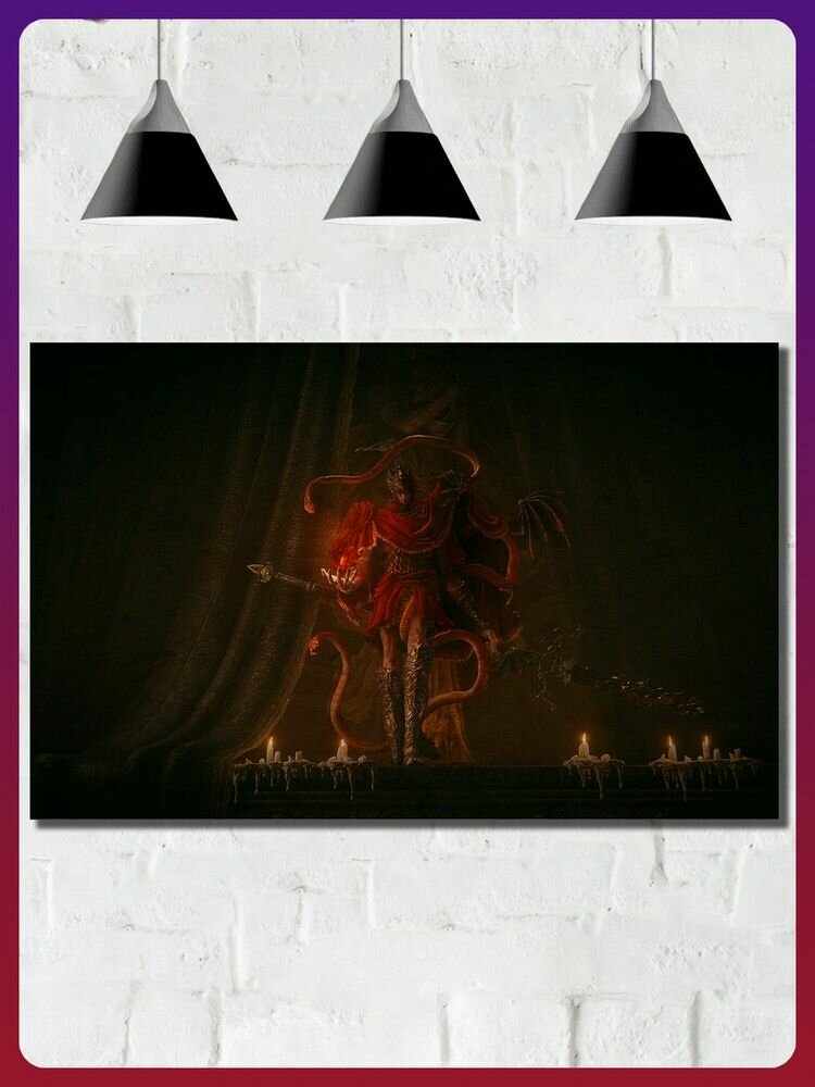 Картина интерьерная на рельефной доске Игры Dark Souls - 62412123