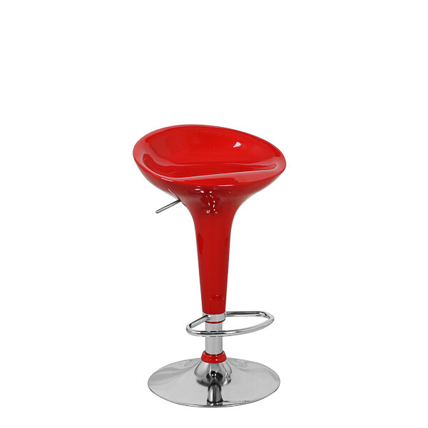 Барный стул Бомба красный. Барный табурет, пластиковый полубарный стул.